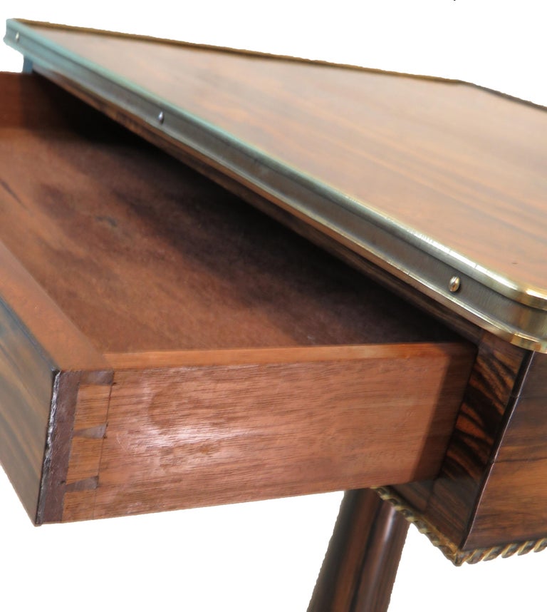 Calamander Wood Regency Period Oblong Antique Lamp Table at 1stDibs