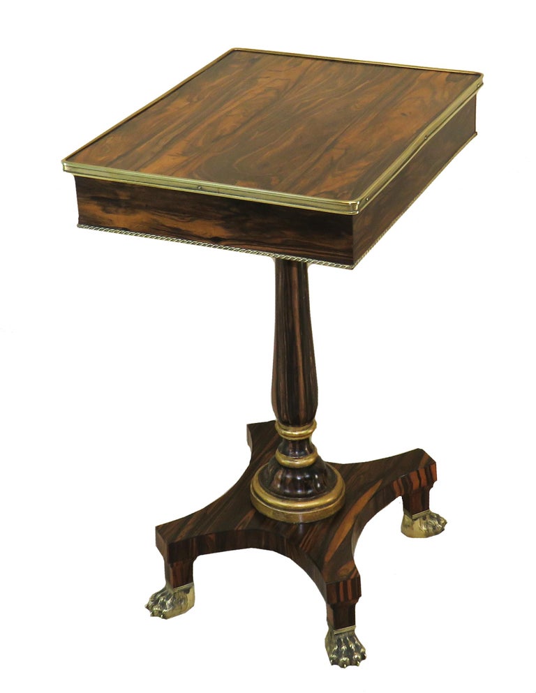 Calamander Wood Regency Period Oblong Antique Lamp Table at 1stDibs