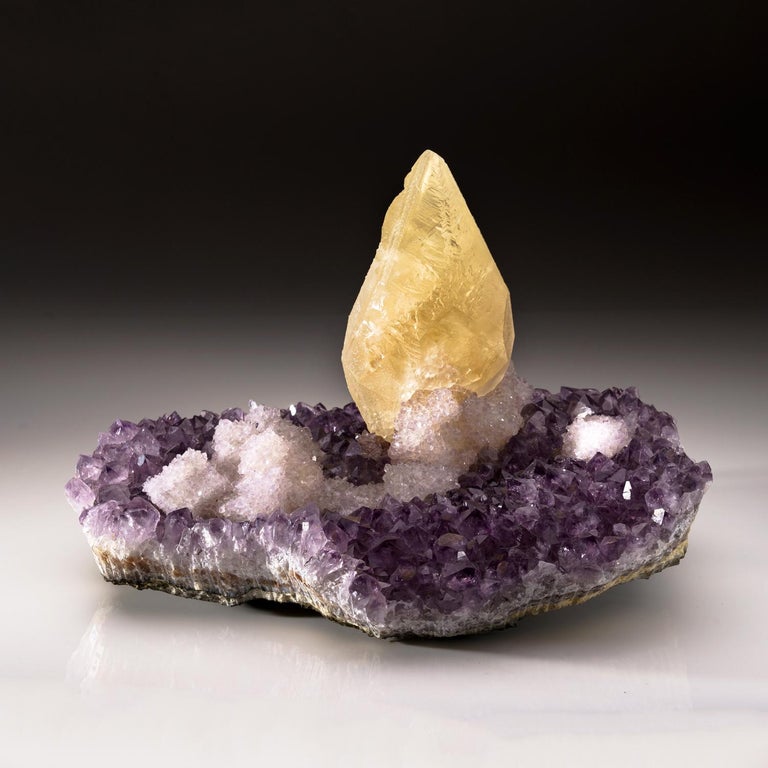 Calcite on Amethyst cluster From Uruguay For Sale at 1stDibs