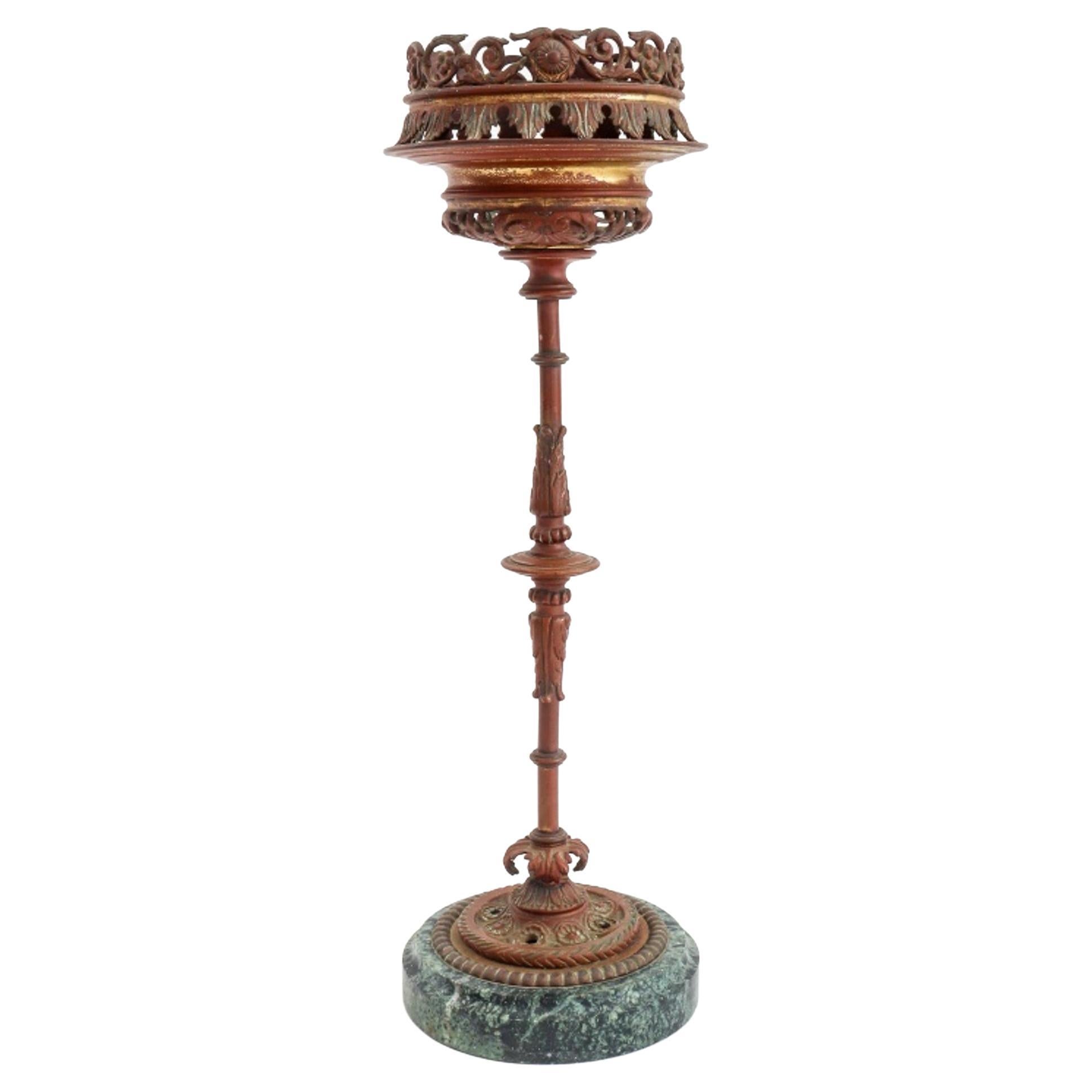Renaissance Revival Enameled Bronze and Ivory Table Lamp by E.F ...