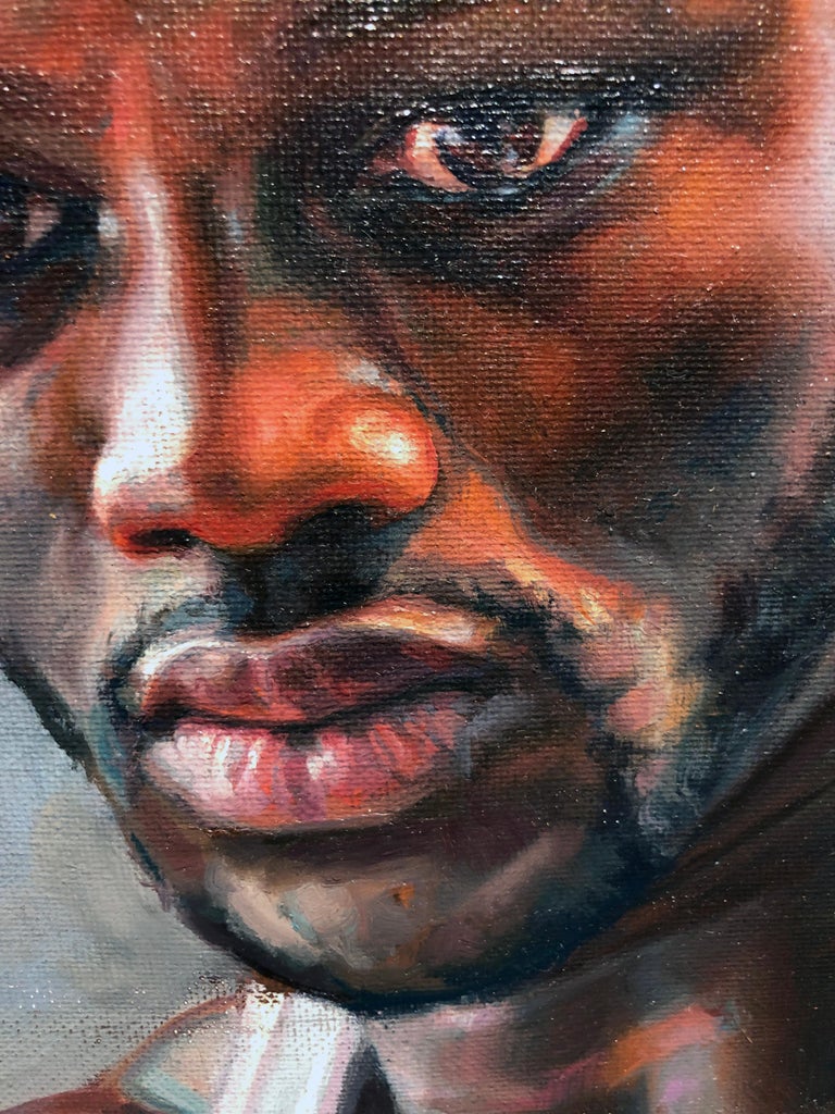 Caleb O'Connor - Portrait of Deontay Wilder - Original Oil Painting ...