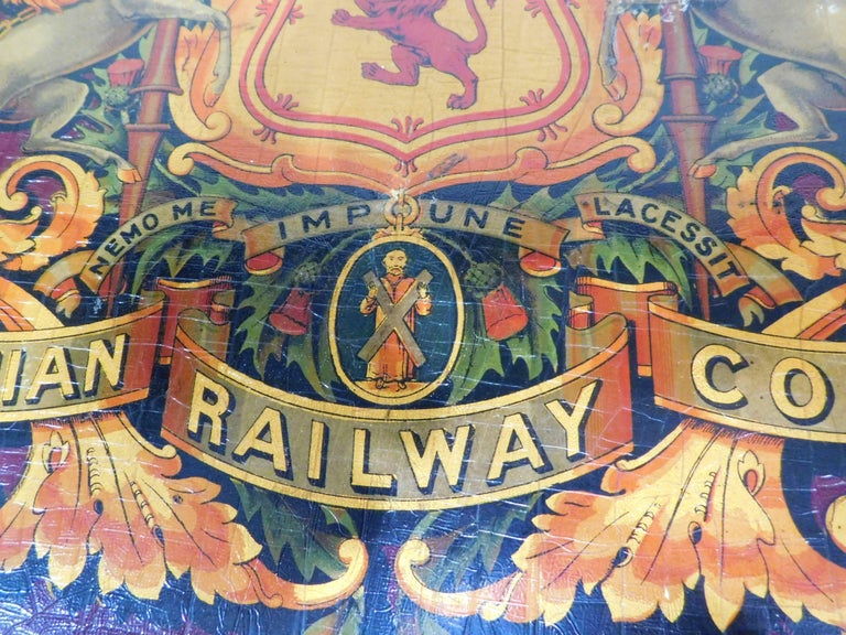 Caledonian Railway Company Coat of Arms on a Wooden Shield 19th Century ...
