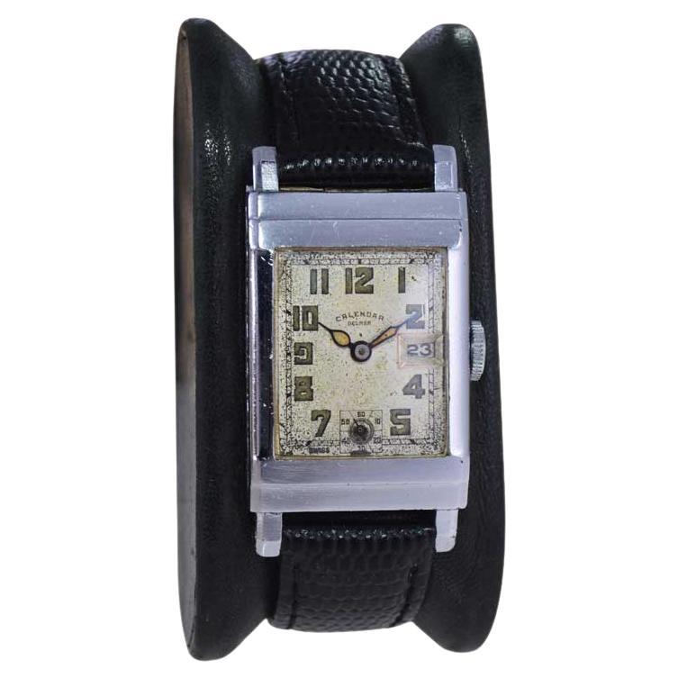 Mimo by Otto Graef Chromium Art Deco Digital Manual Watch, 1930s at ...