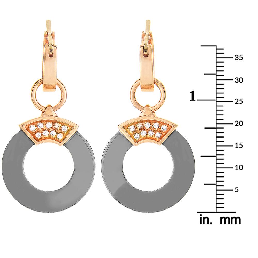 Calgaro Women's 18 Karat Multi-Gold Dangling Diamond Loop Earrings ...