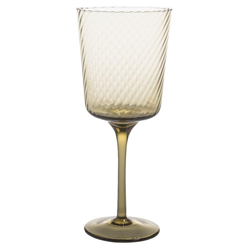 Calice24, Stem Glass Handcrafted Muranese Glass, Angora Plissé MUN by ...