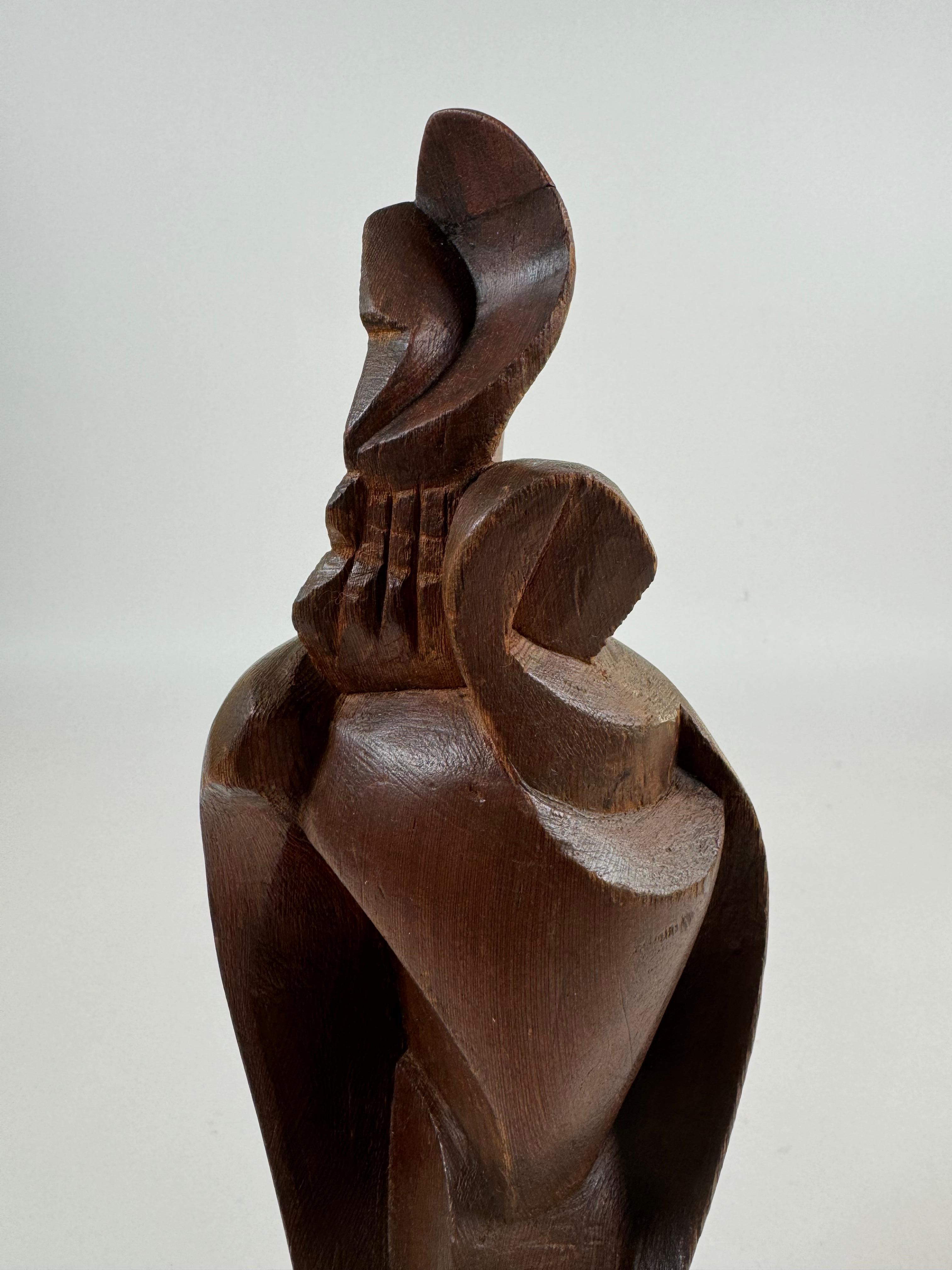 California Artist Richard Gentry Ayers Wooden Abstract Sculpture Circa ...