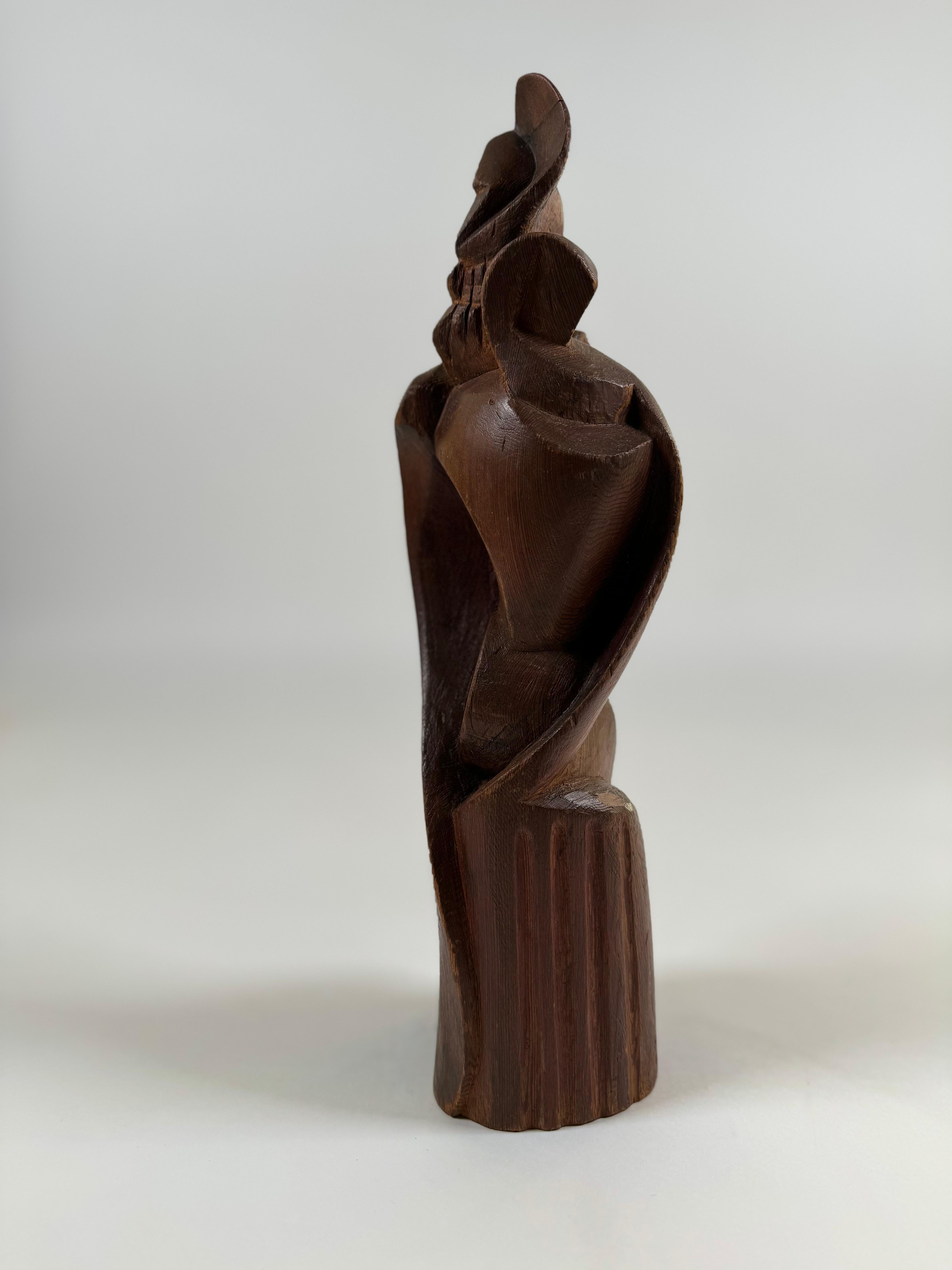 California Artist Richard Gentry Ayers Wooden Abstract Sculpture Circa ...