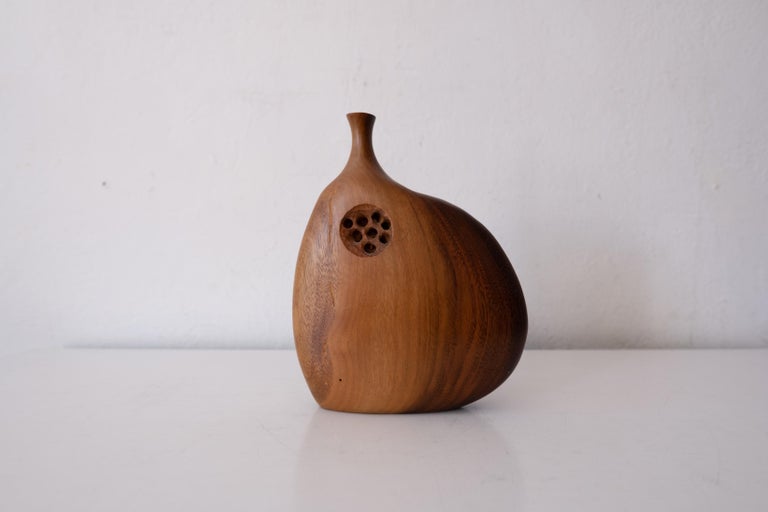 California Craft Sculptural Wood Vase by Doug Ayers For Sale at 1stDibs