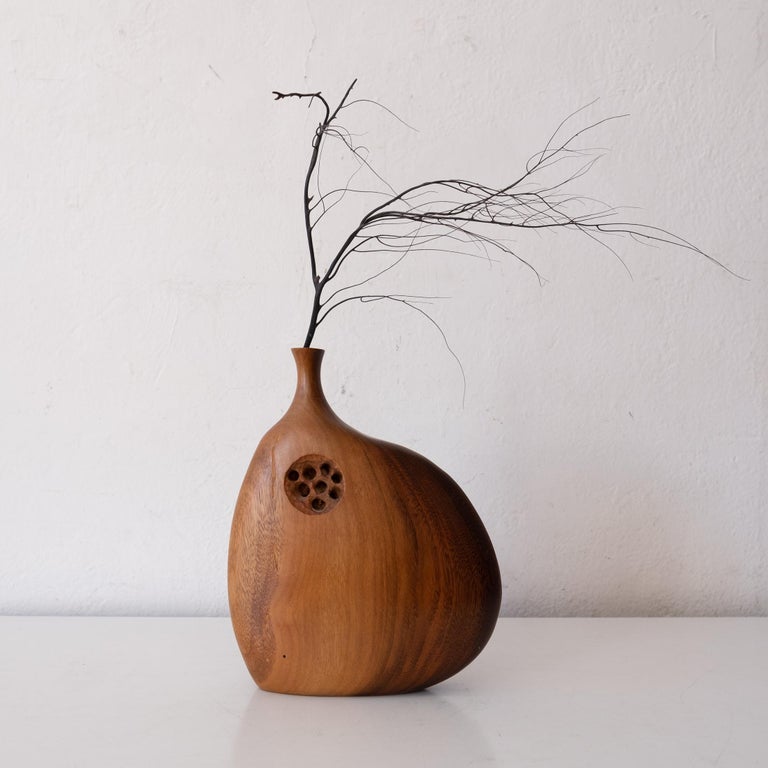California Craft Sculptural Wood Vase by Doug Ayers For Sale at 1stDibs