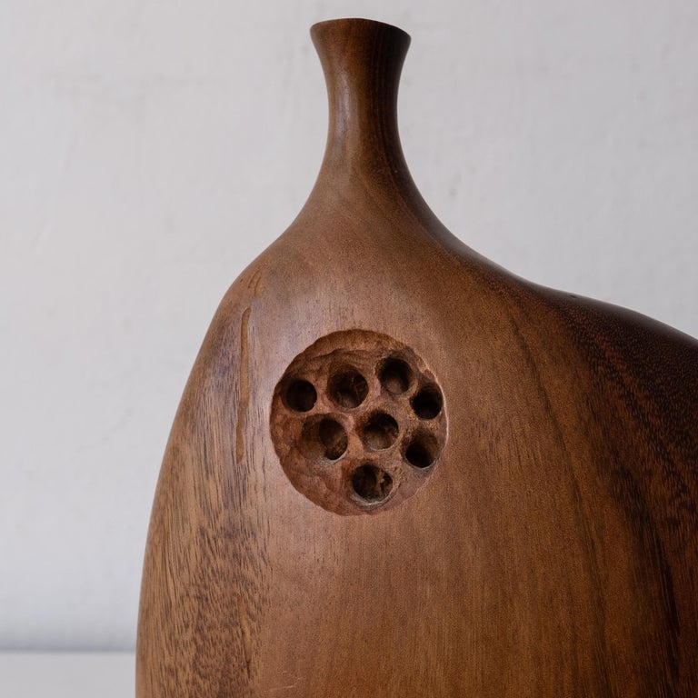 California Craft Sculptural Wood Vase by Doug Ayers For Sale at 1stDibs