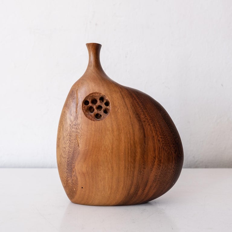 California Craft Sculptural Wood Vase by Doug Ayers For Sale at 1stDibs
