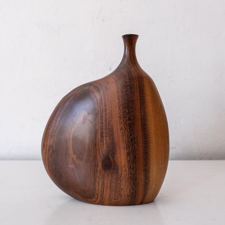 California Craft Sculptural Wood Vase by Doug Ayers For Sale at 1stDibs