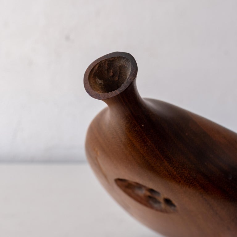 California Craft Sculptural Wood Vase by Doug Ayers For Sale at 1stDibs