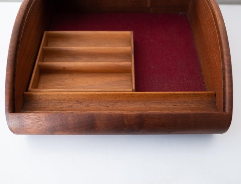 California Design Tambour Door Jewelry Box For Sale at 1stDibs