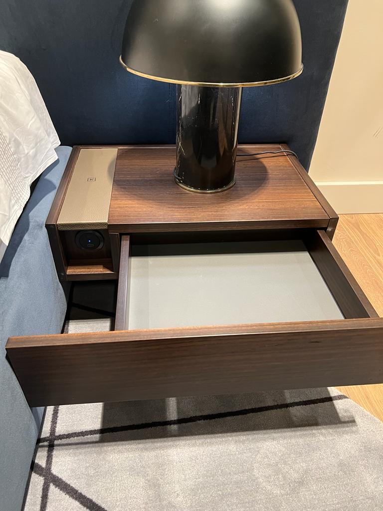 California King Size Bed with Floating Nightstands - Custom Colors For ...