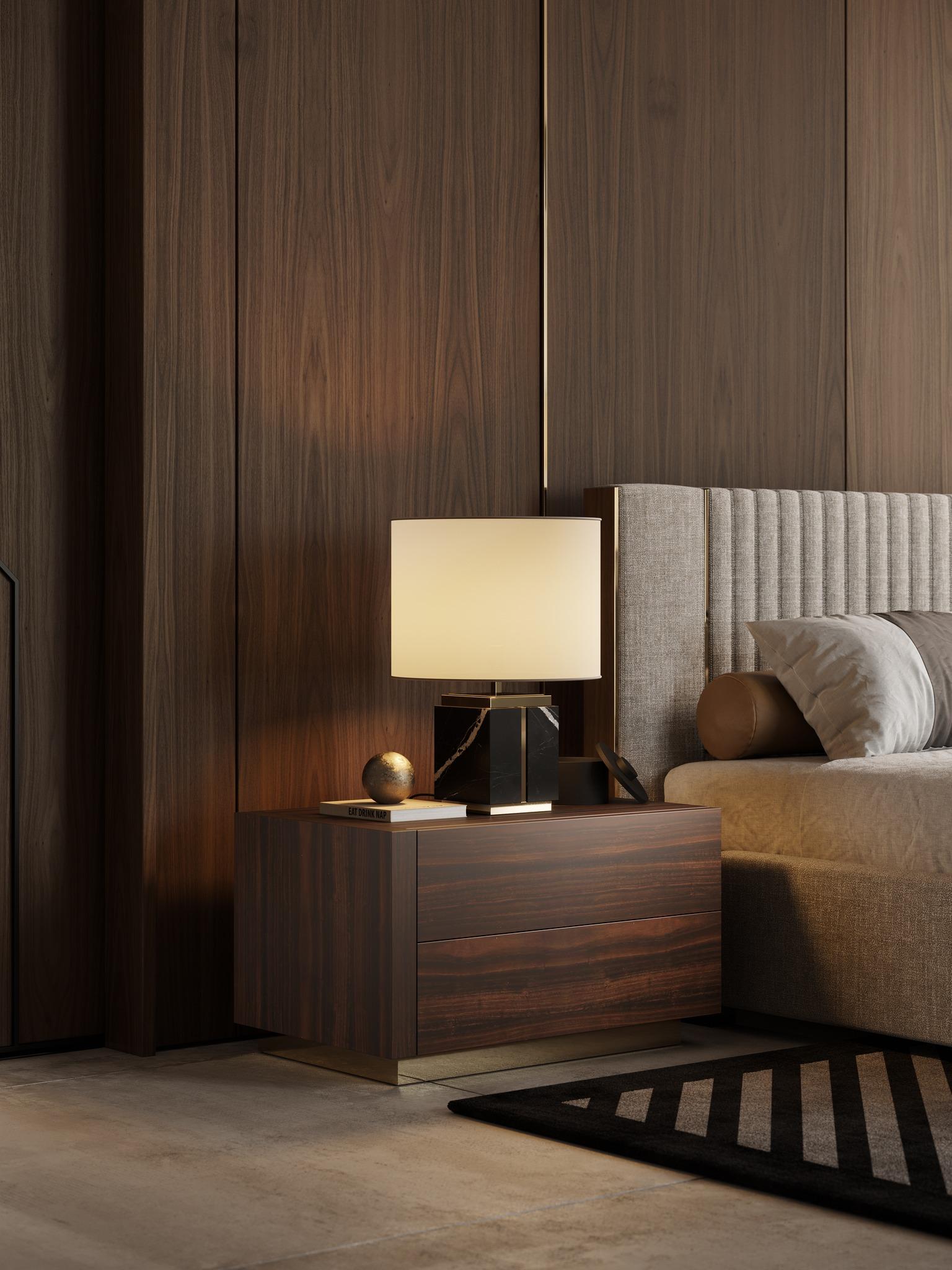 California King Size Bed Upholstered in Custom Velvet with Metal ...