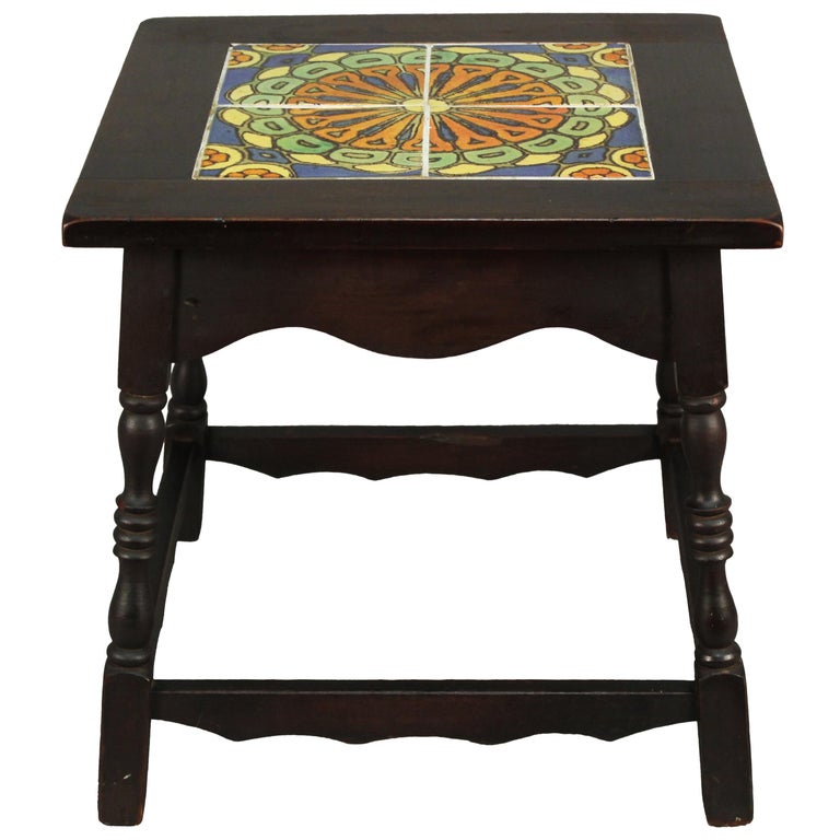 California Malibu Tile Table, circa 1930s at 1stDibs