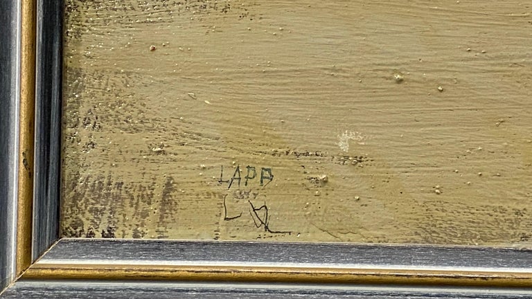 California Mid-Century Modernist Abstract Cityscape Painting by Maurice ...