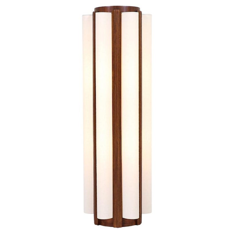 California Modern Column Walnut Floor Lamp by Modeline of CA For Sale ...