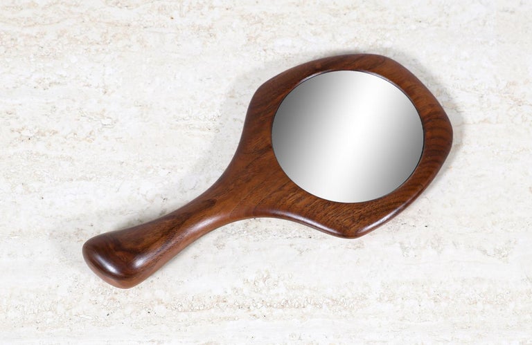 California Modern Sculpted Hand Mirror by Dean Santner For Sale at 1stDibs