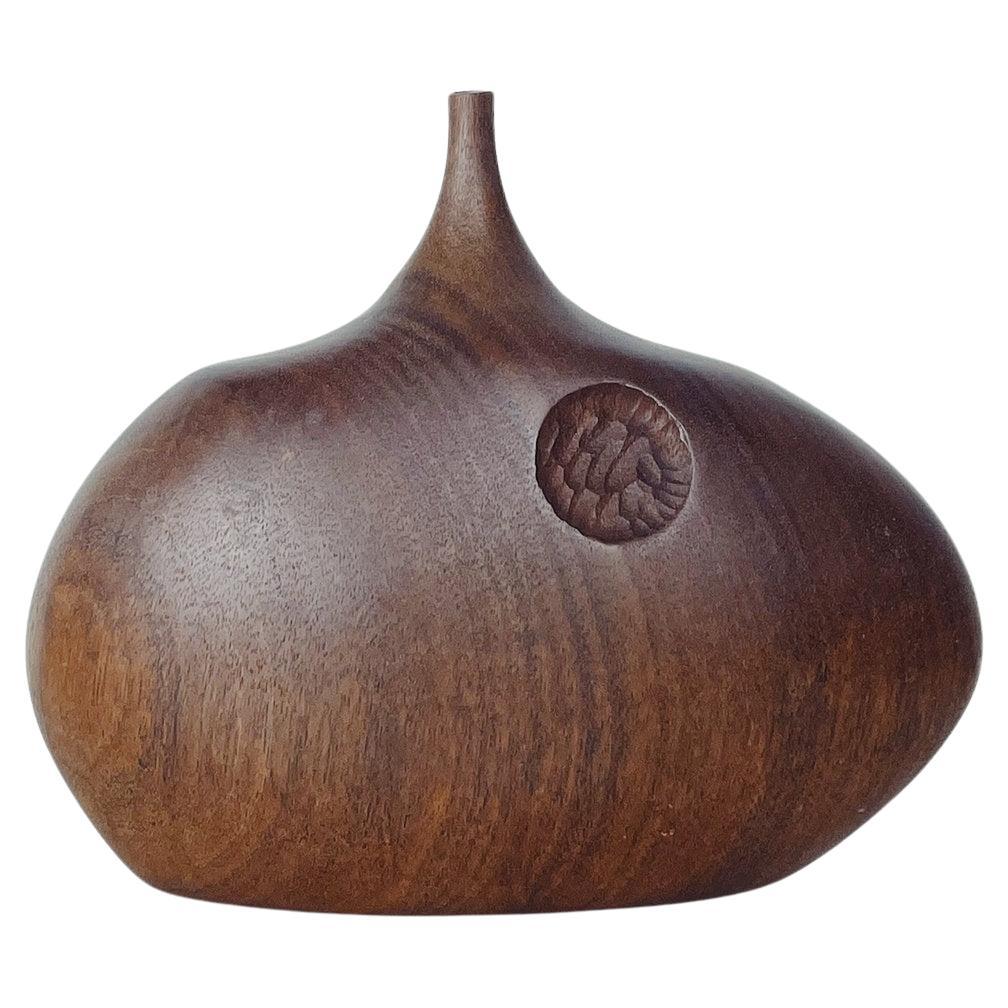 Walnut Narcisse Vase by Najma Temsoury For Sale at 1stDibs