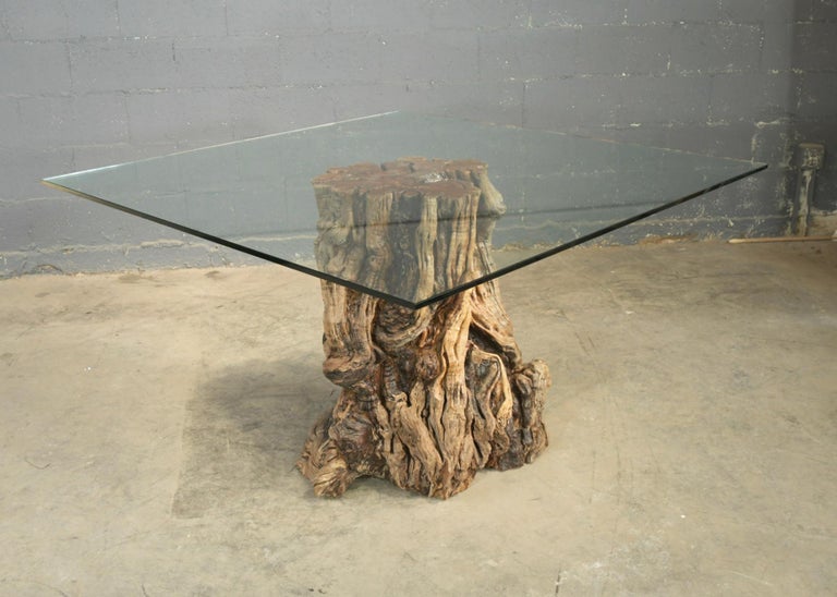 California Pepper Tree Wood Stump Side Table or Coffee Table For Sale ...