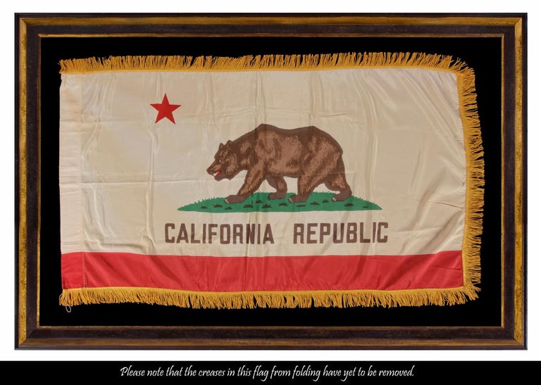 California State Flag with Gold Silk Fringe at 1stDibs