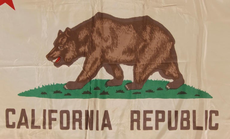 California State Flag with Gold Silk Fringe at 1stDibs