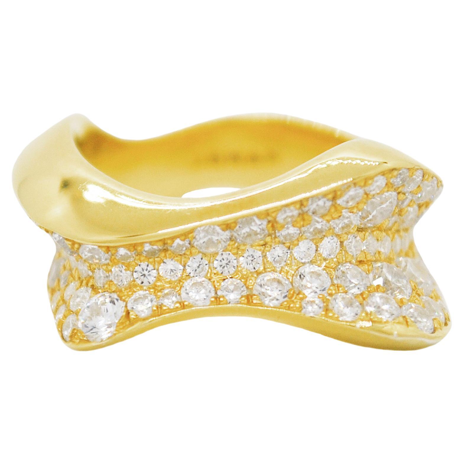Customizable Calm Seas Gold Ring For Sale at 1stDibs