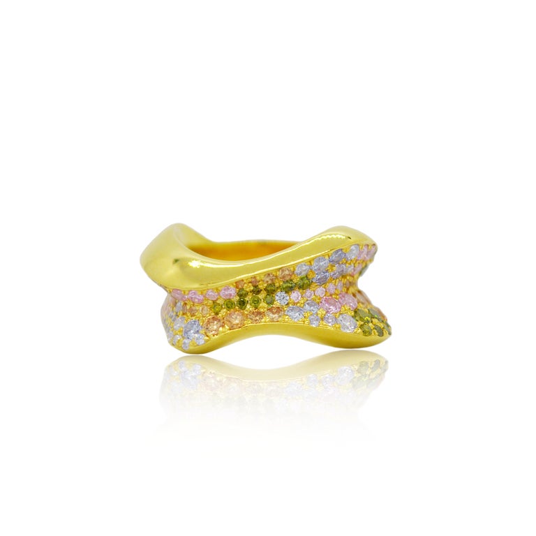 Customizable Calm Seas Sapphire 14k Gold Ring For Sale at 1stDibs