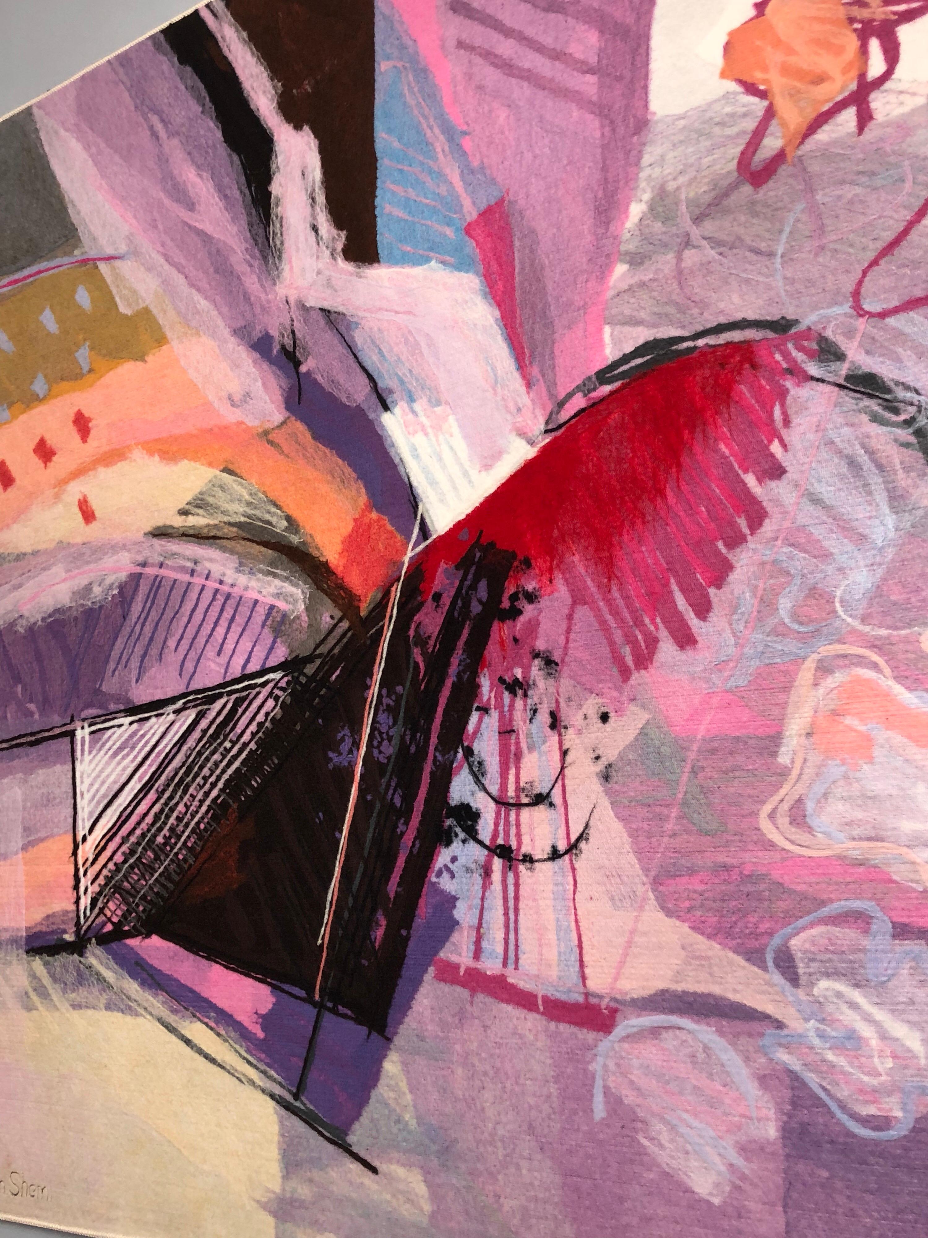 Calman Shemi Large Wall Abstract Tapestry at 1stDibs