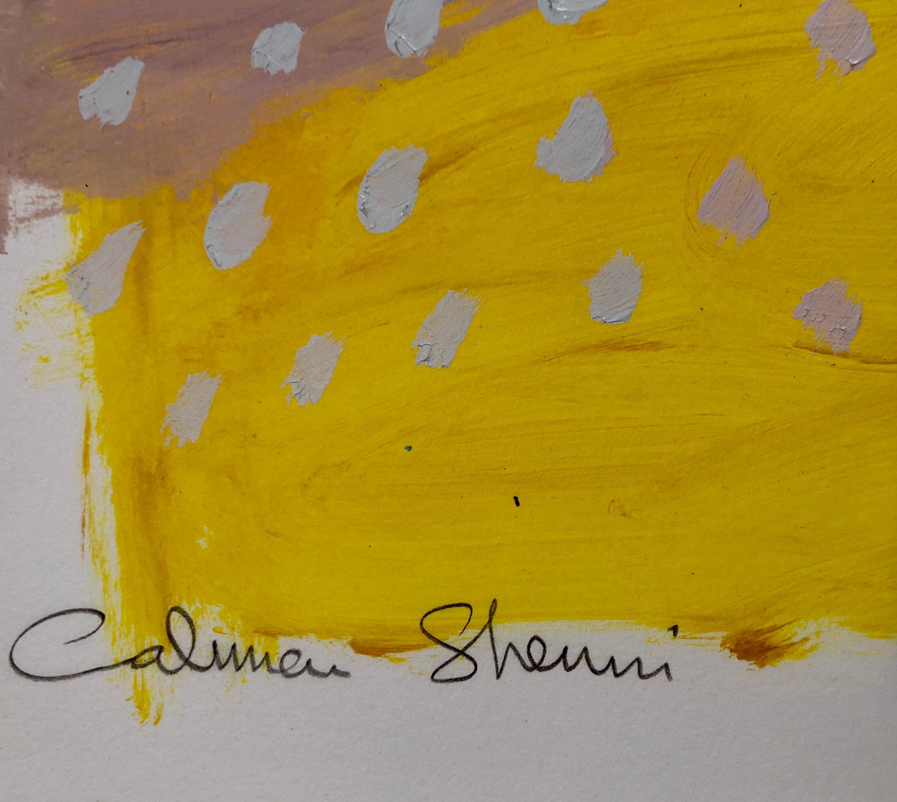 Calman Shemi - Large Original Abstract Colorful Painting Israeli ...
