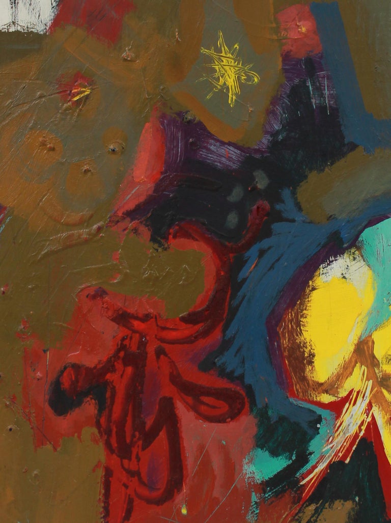 Calvin Anderson - Bold Abstract Painting 1950s Acrylic For Sale at 1stDibs