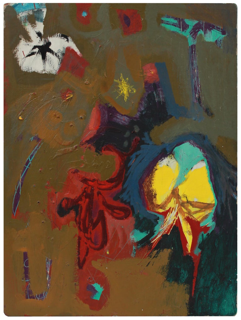 Calvin Anderson - Bold Abstract Painting 1950s Acrylic For Sale at 1stDibs