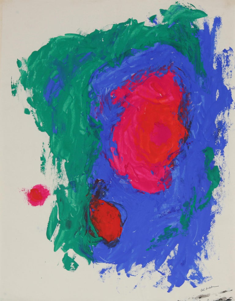 Calvin Anderson - Color Field Abstract 1940-50s Tempera Paint at 1stDibs
