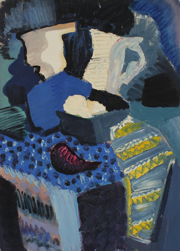 Calvin Anderson - Mid Century Modern Abstracted Still Life, Oil on ...