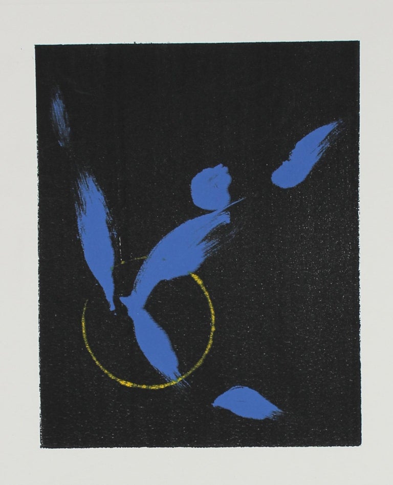 Calvin Anderson - Abstract Print in Black Blue and Yellow 1990-2000s ...