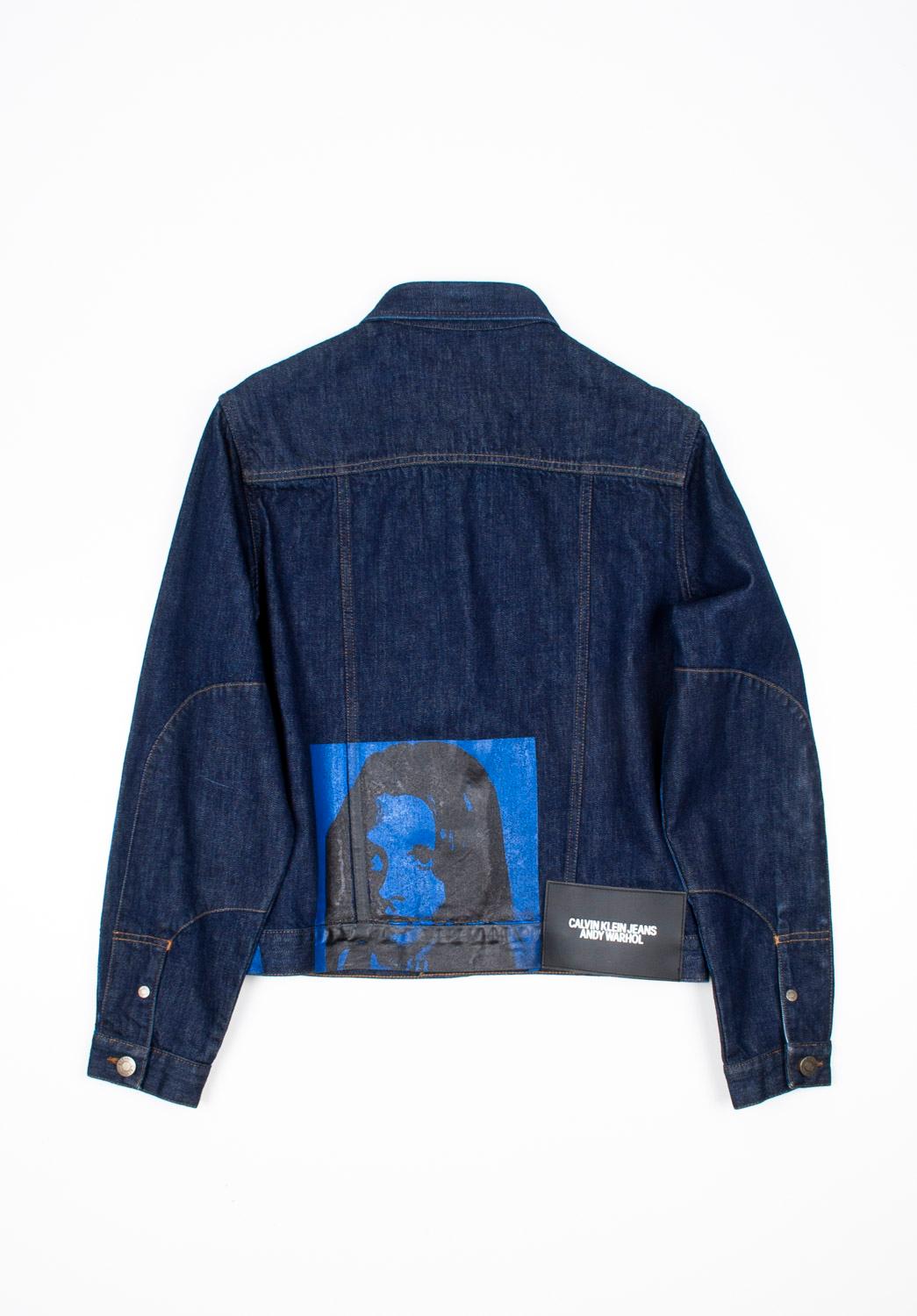 Calvin Klein Andy Warhol by Raf Simons Men Denim Jacket Size L For Sale ...