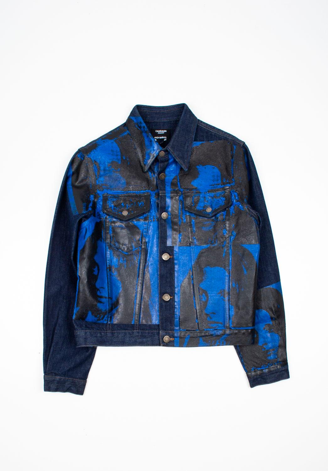 Calvin Klein Andy Warhol by Raf Simons Men Denim Jacket Size L For Sale ...