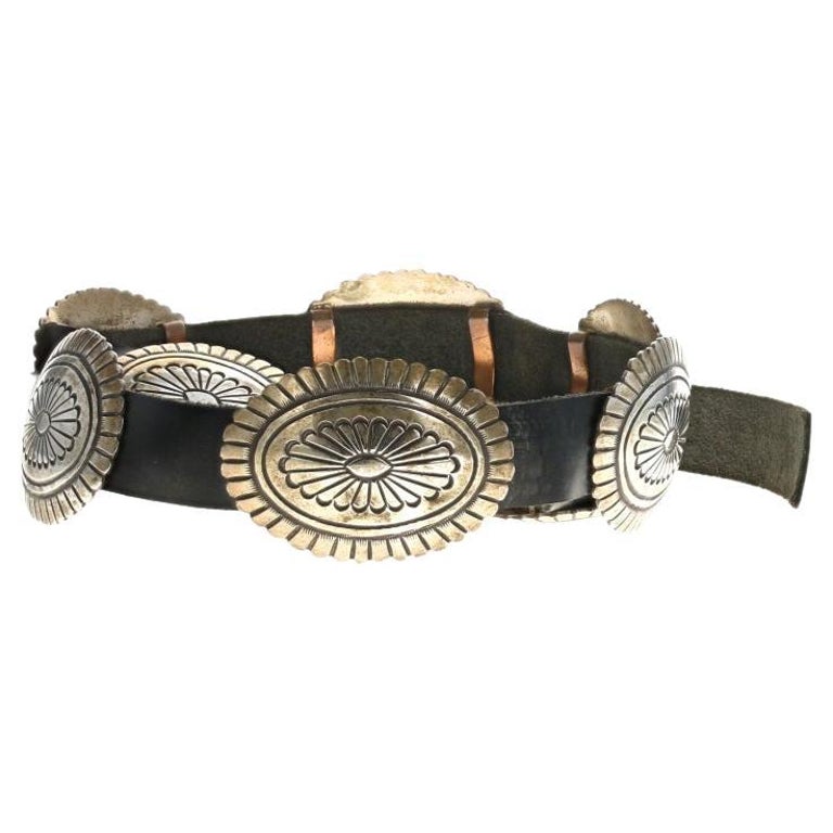 Calvin Maloney Navajo Concho Belt, Sterling Silver Native American For ...