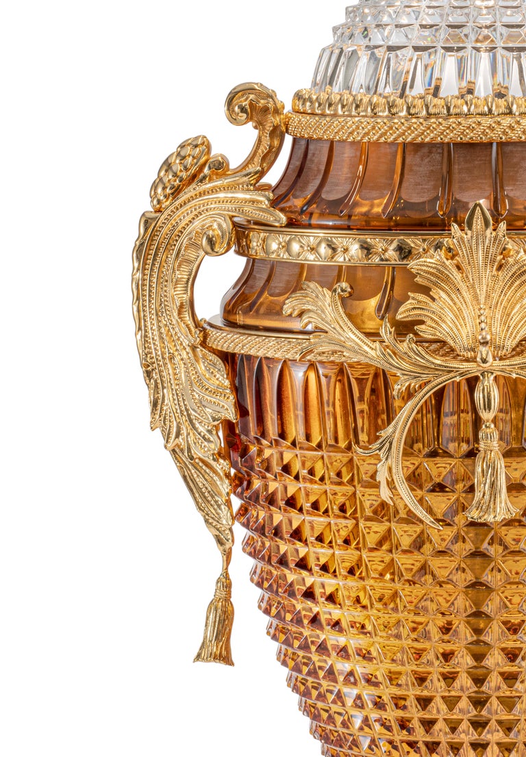 Calypso Amber Crystal Potiche For Sale at 1stDibs