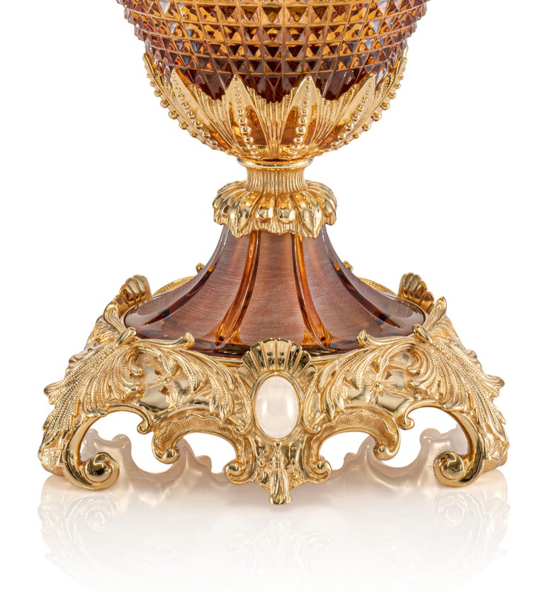 Calypso Amber Crystal Potiche For Sale at 1stDibs