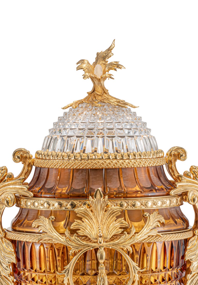 Calypso Amber Crystal Potiche For Sale at 1stDibs