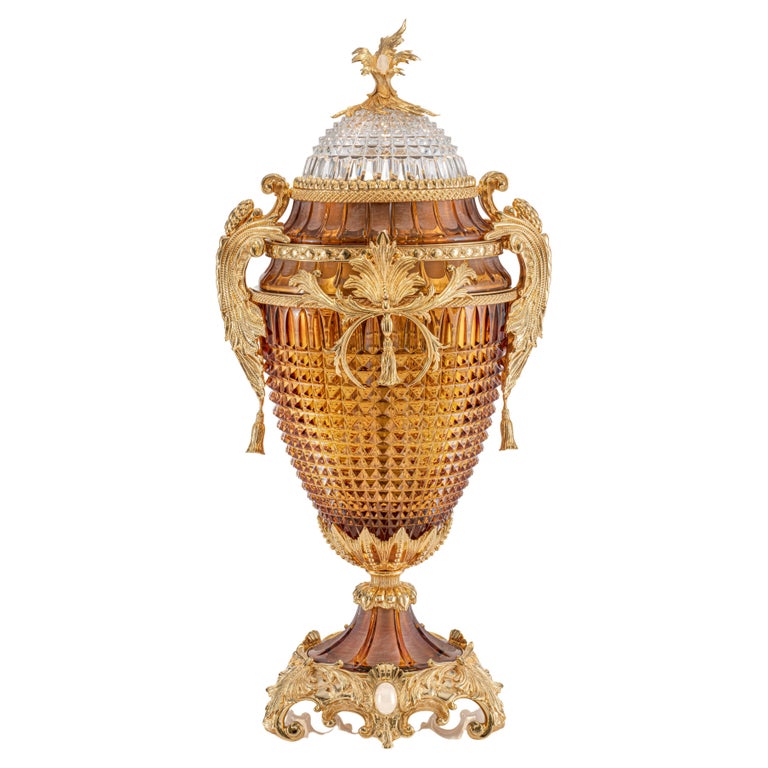 Calypso Amber Crystal Potiche For Sale at 1stDibs