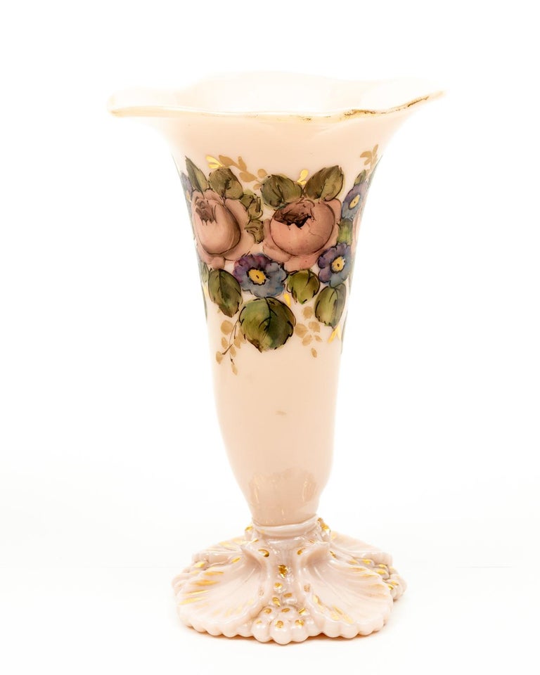 Cambridge Crown Tuscan Cornucopia Vases For Sale at 1stDibs