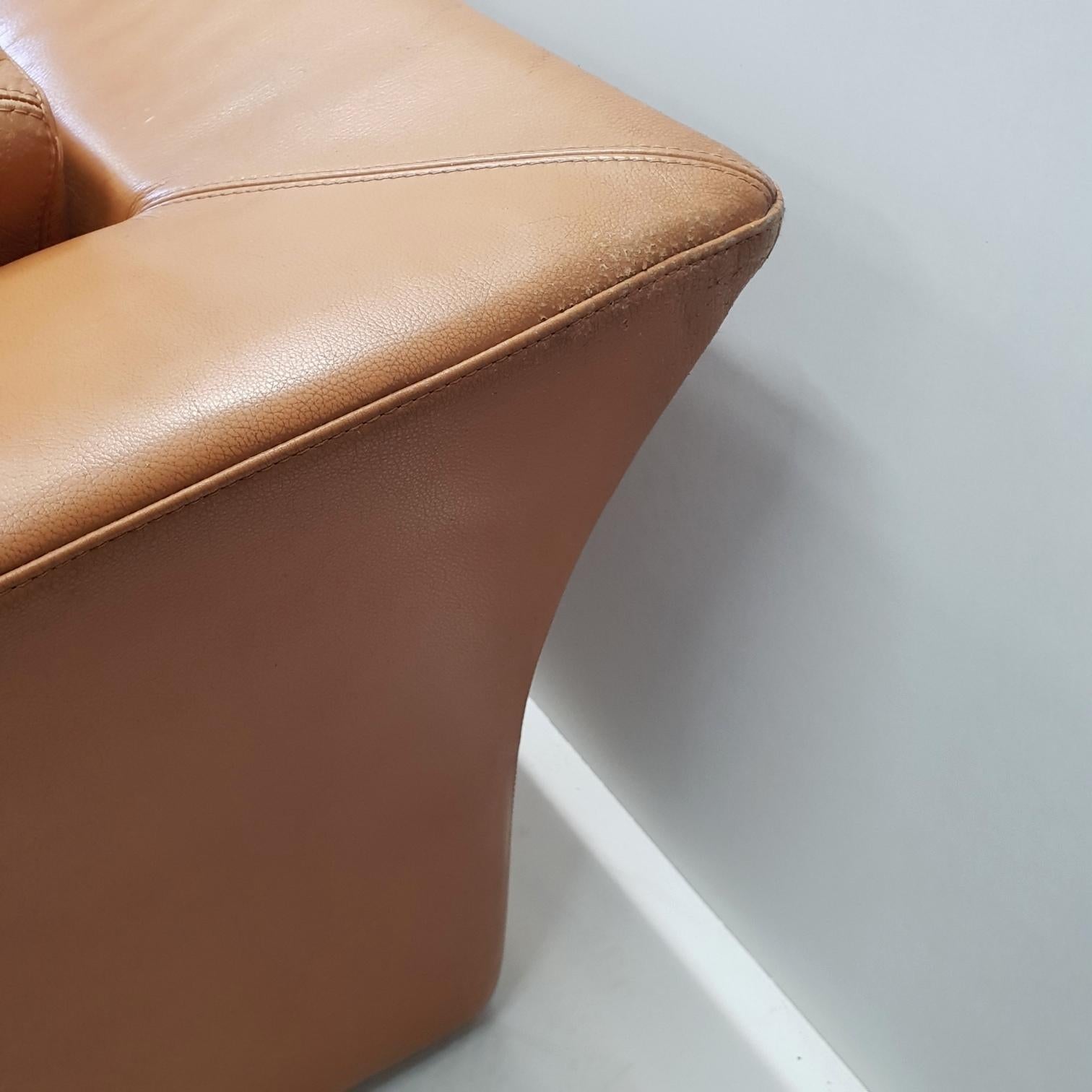 Camel Thick Quality Leather 2-Seat Sofa by Molinari, 1990s For Sale at ...