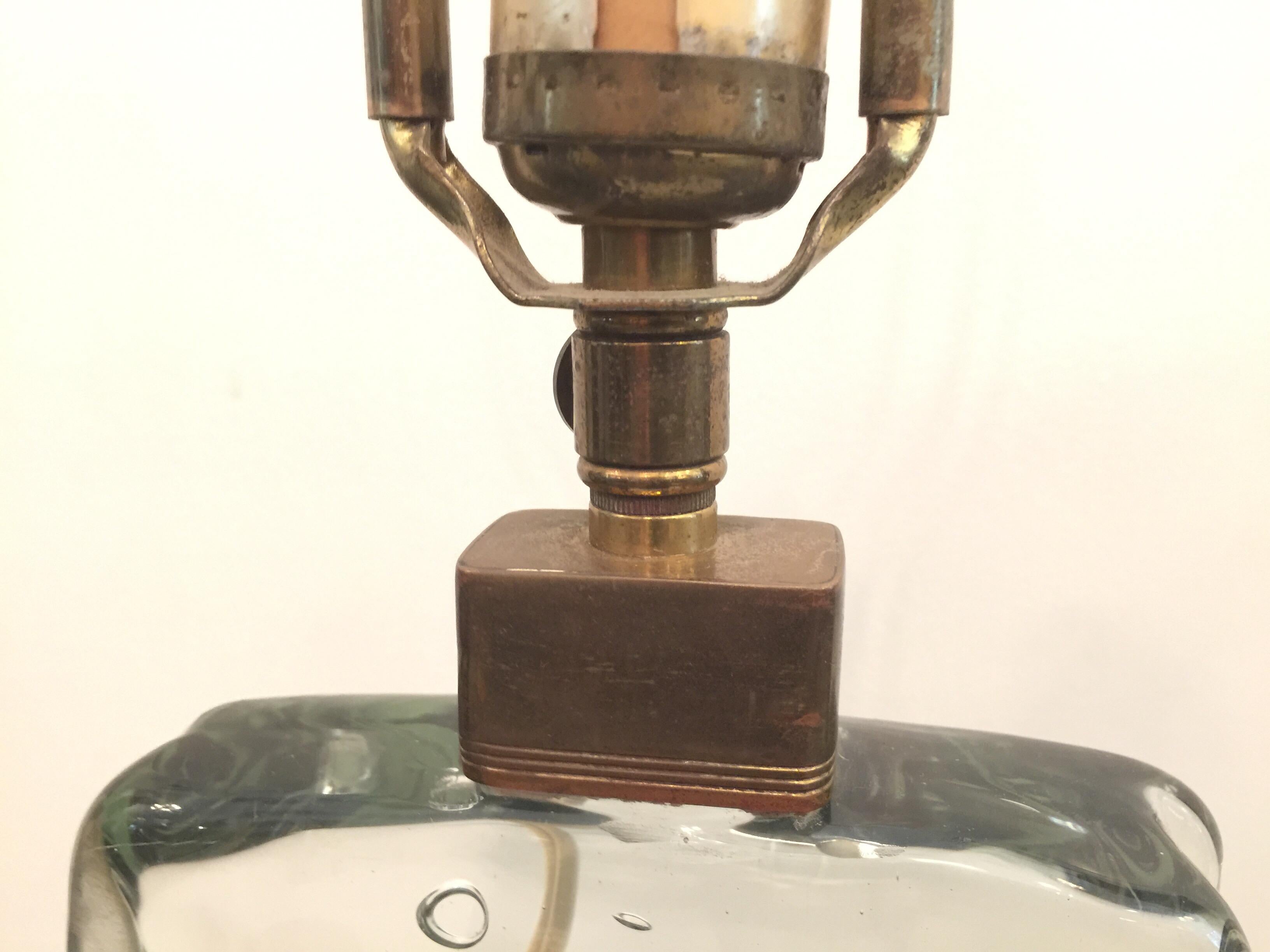 Camer Glass Pair of Murano Lamps by Alfredo Barbini 'Labelled' For Sale ...