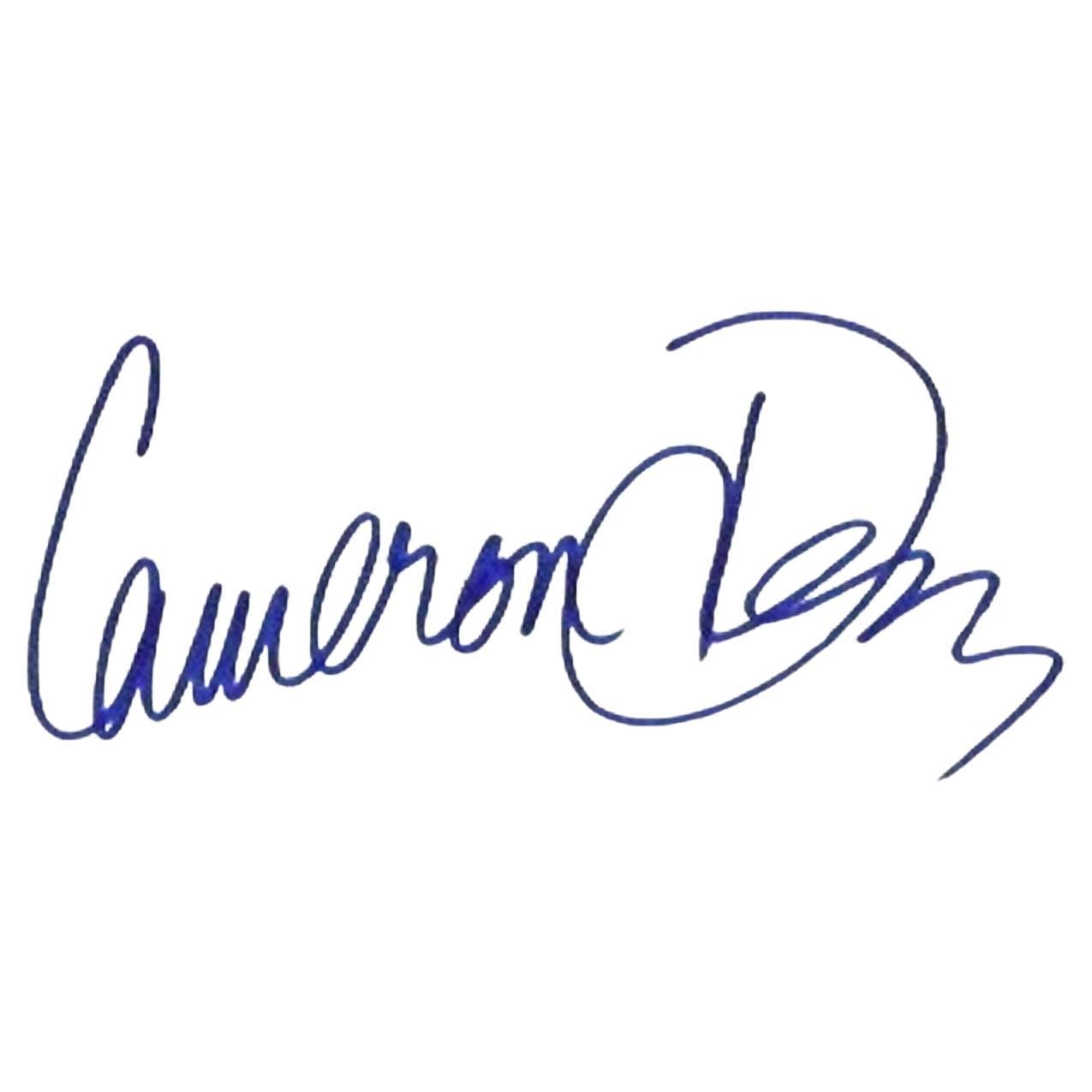Cameron Diaz Autograph with Certificate of Authenticity For Sale at 1stDibs