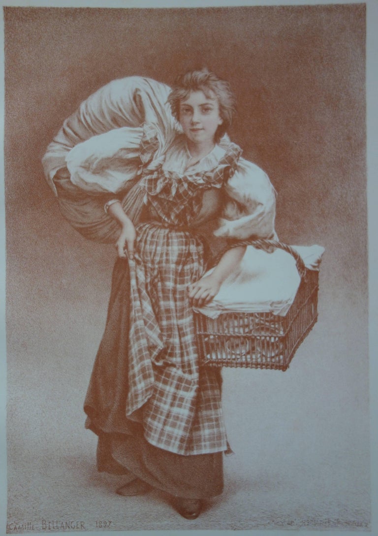 Camille F̩lix Bellanger - The Laundress - Original lithograph - 1897 ...