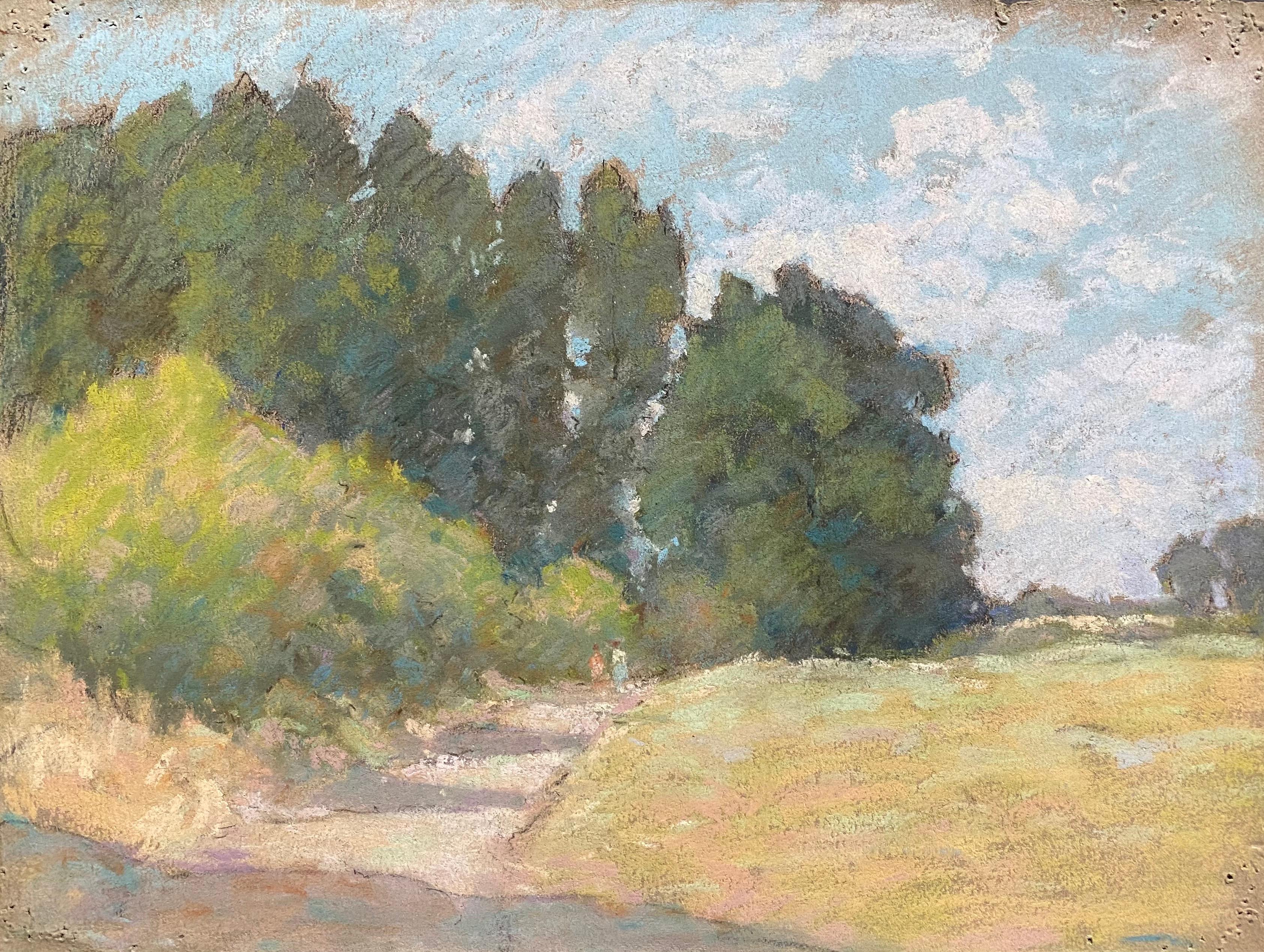 Camille Meriot - Farm Buildings, French Impressionist painting at 1stDibs